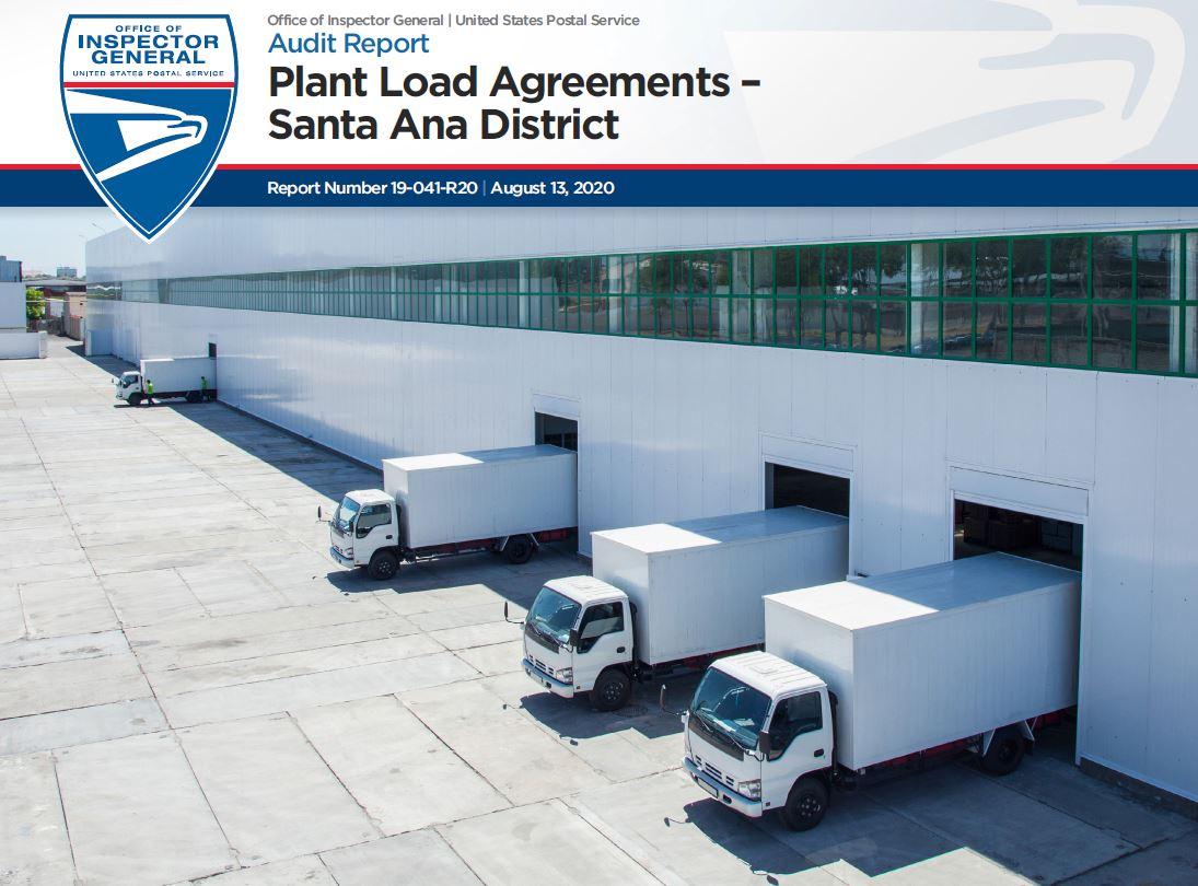 Plant Load Agreements – Santa Ana District | Office of Inspector ...