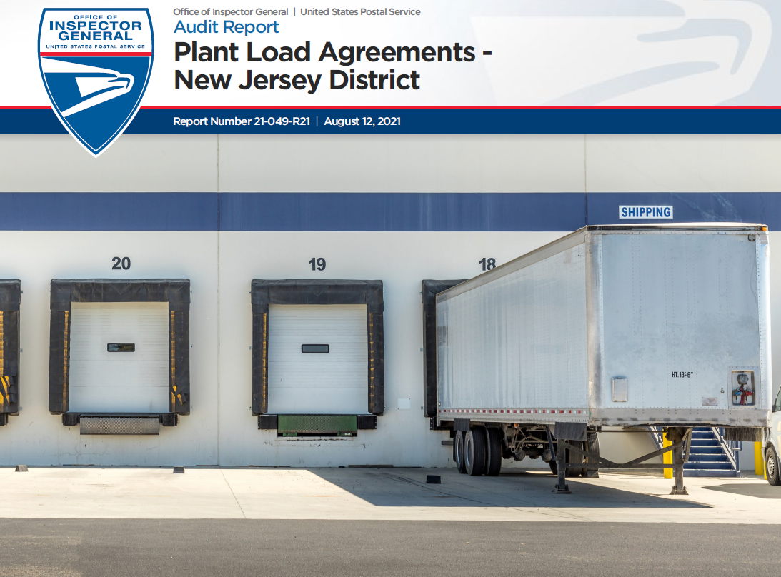 Plant Load Agreements – New Jersey District | Office of Inspector ...